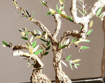 Modern Olive Tree Sculpture Ceramic Olive Tree With Brass - Etsy
