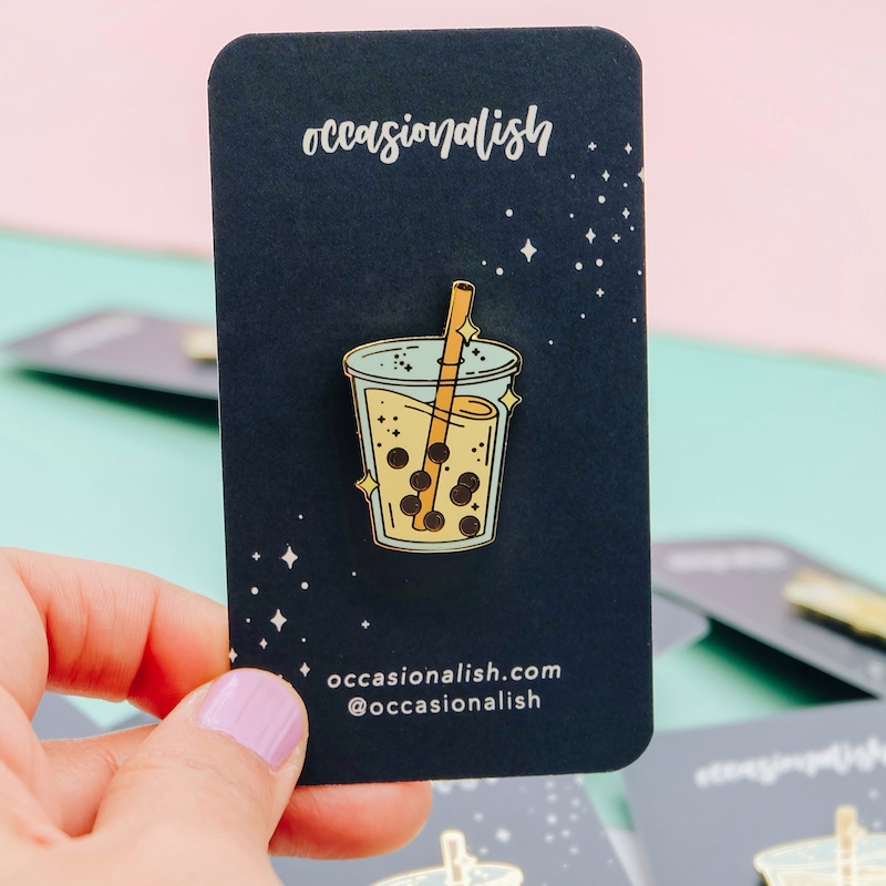Bubble Tea Enamel Pin - Etsy