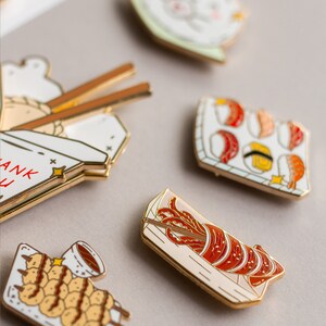 Sushi Platter Enamel Pin | Asian Food Enamel Pin | Kawaii Enamel Pin - Etsy
