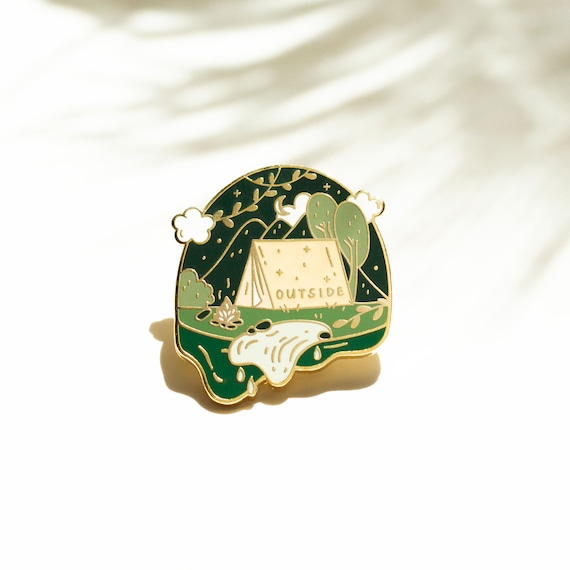 Campsite Enamel Pin Travel Enamel Pin - Etsy