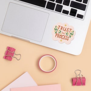 Trust the Process Vinyl Sticker: Motivational Affirmation (2.7" Width ...