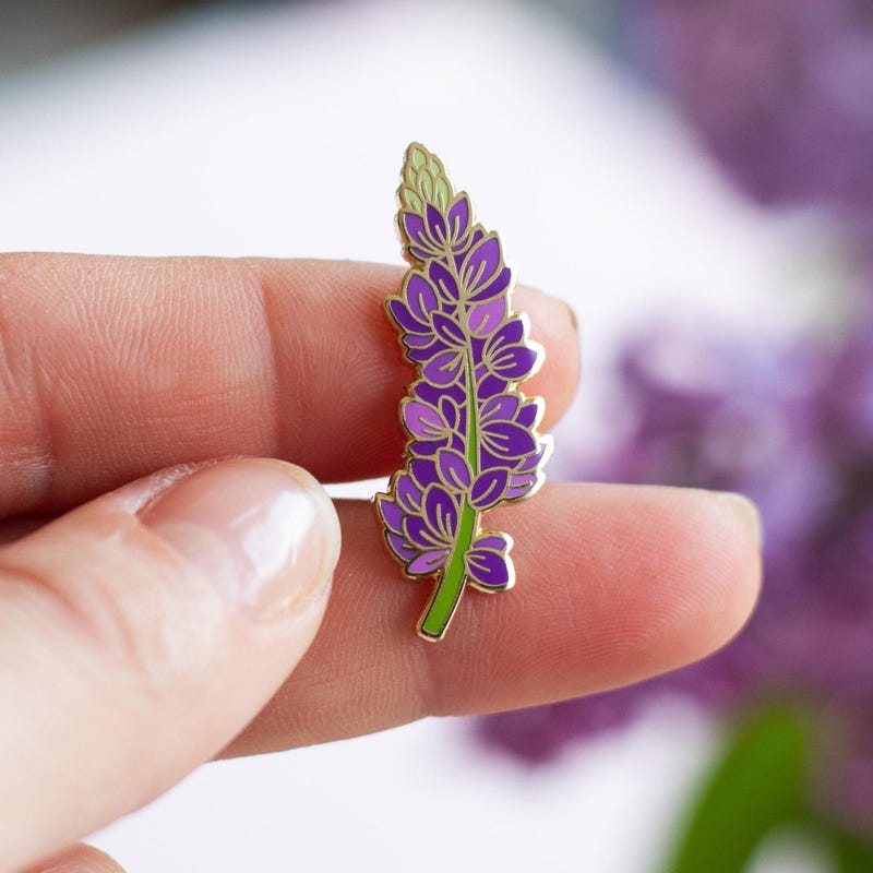 Flower Enamel Pin - Etsy
