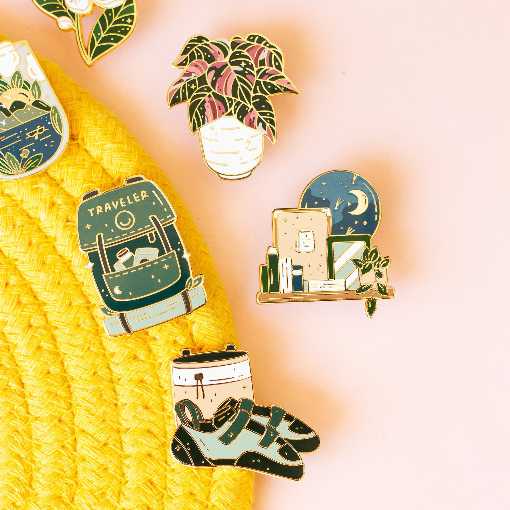 Traveler's Backpack Enamel Pin Travel Enamel Pin - Etsy