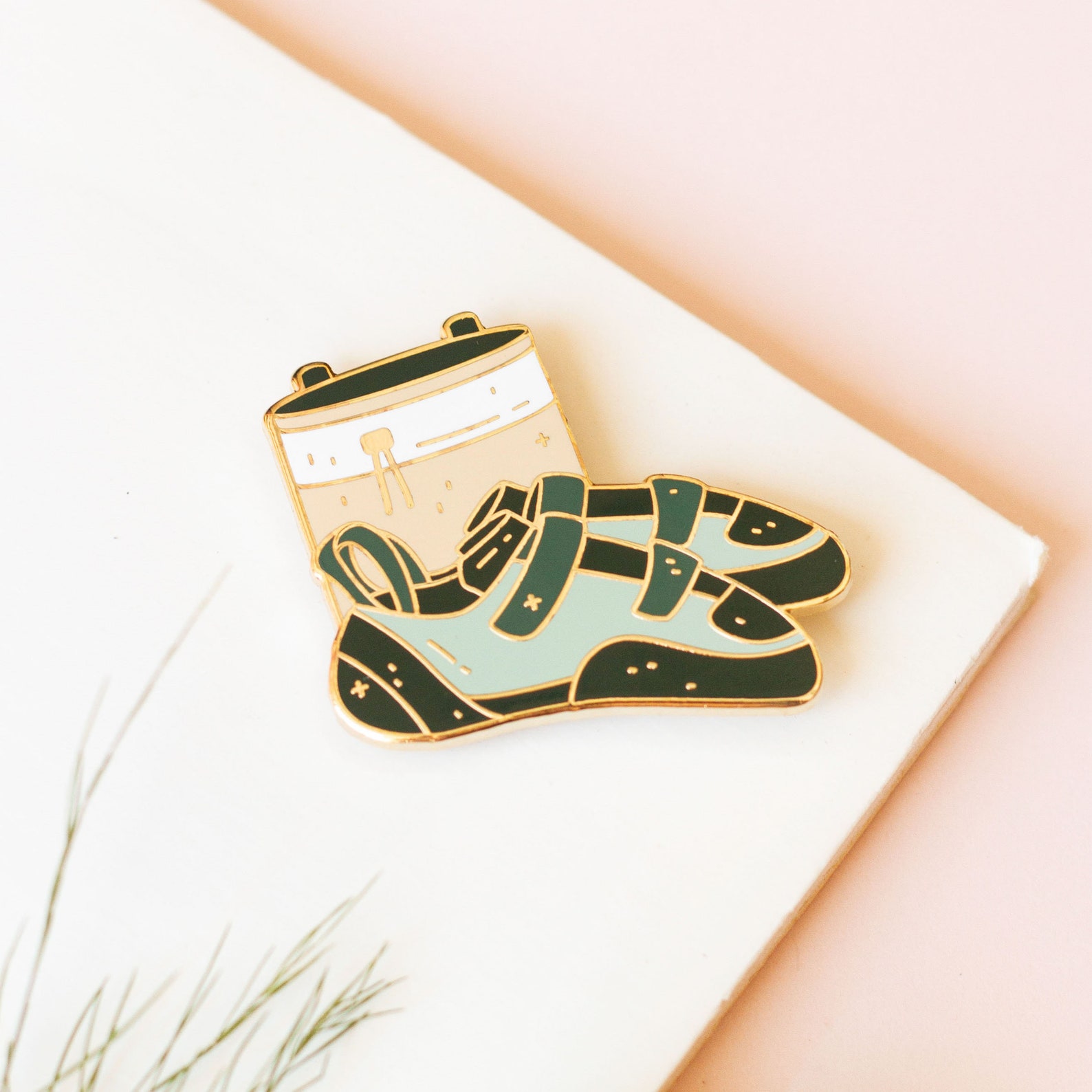 Climbing Shoes Enamel Pin: Rock Climbing Gift - Etsy