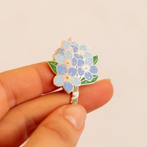 Forget-me-not Enamel Pin | Plant Enamel Pin | Flower Enamel Pin - Etsy