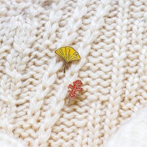 Autumn Leaves Enamel Pin: Gold-plated Fall Flair - Etsy