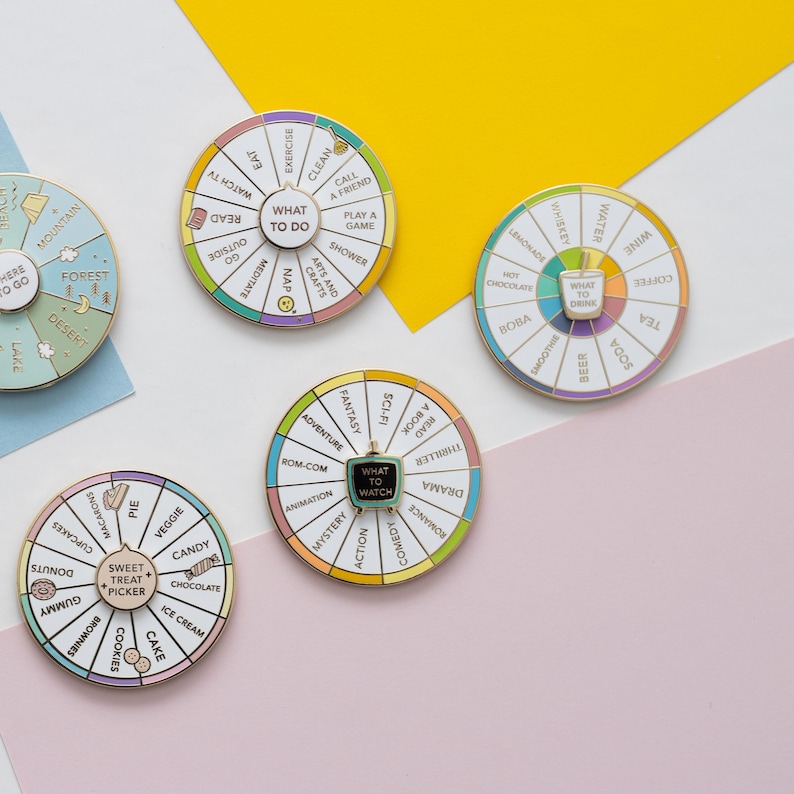 What to Do Spinning Enamel Pin: Interactive Decision Maker - Etsy