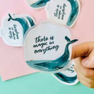 Whale Clear Sticker | Quote Sticker | Motivational Quote Sticker ...