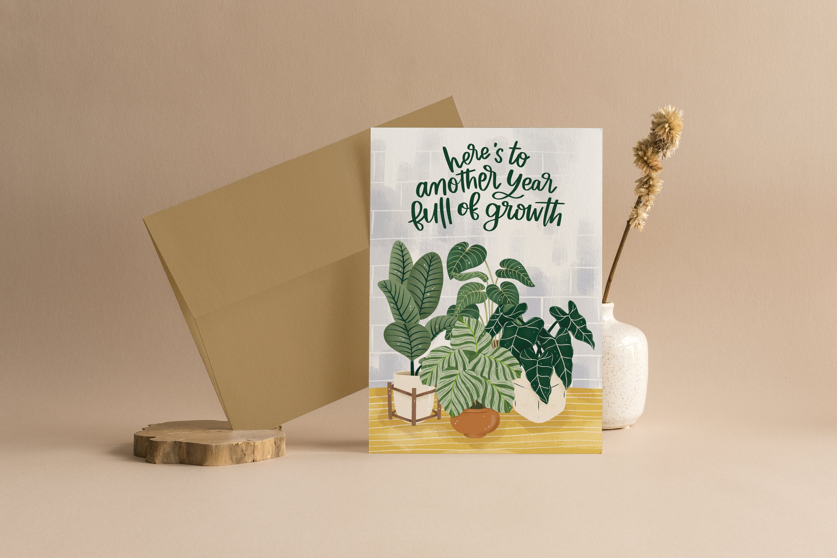 Another Year Full of Growth Greeting Card Plants Greeting - Etsy