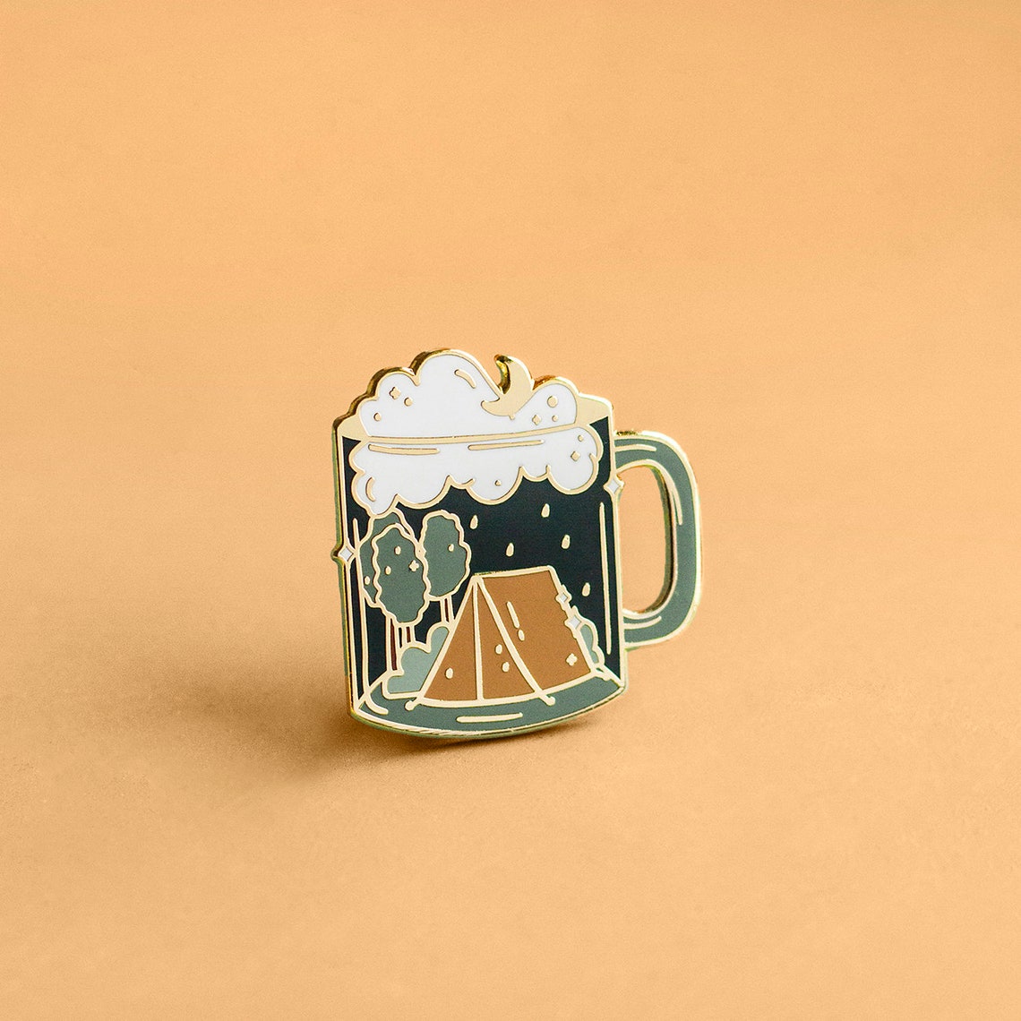 Camping Mug Enamel Pin: Outdoor Adventure Travel Pin - Etsy