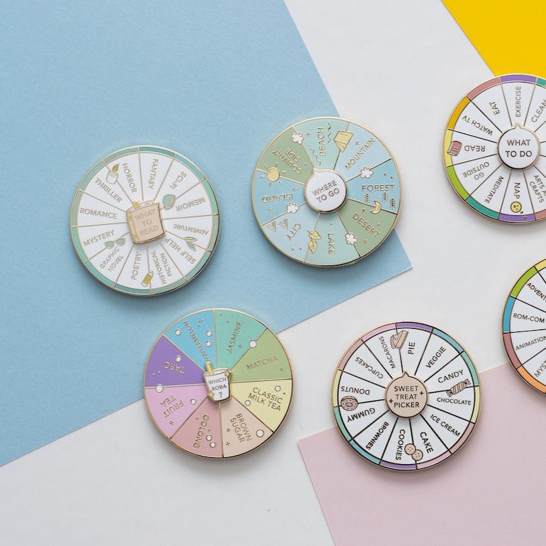 What to Read Spinning Enamel Pin: Interactive Book Lover Gift - Etsy