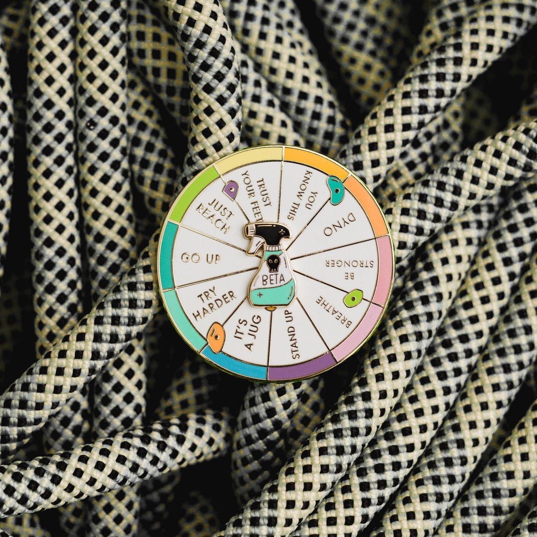 Beta Wheel Enamel Pin: Rock Climbing Gift for Climbers - Etsy