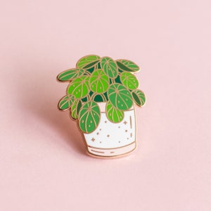 Pilea Enamel Pin Houseplant Enamel Pin Potted Plant Enamel Pin Plant ...