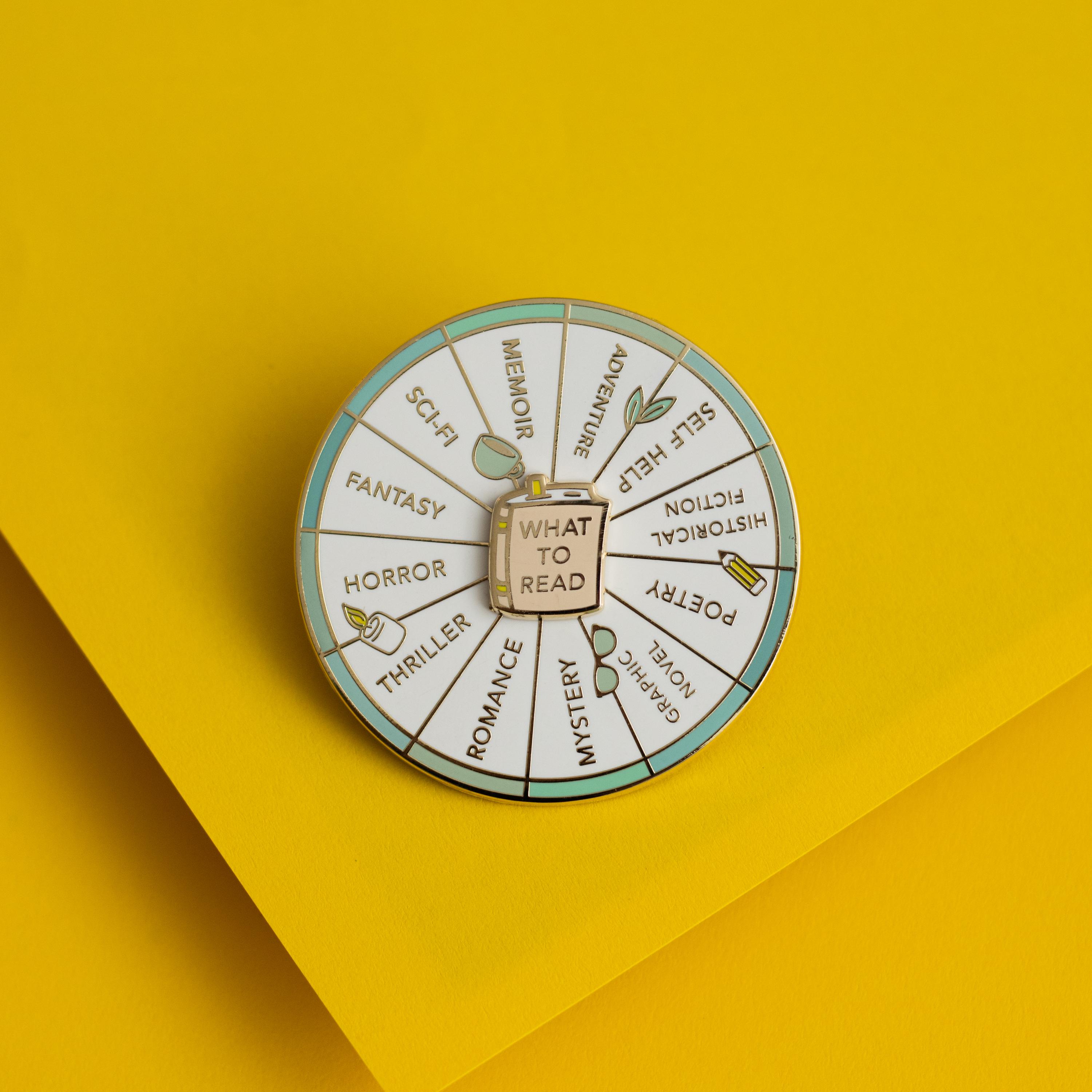 What to Read Spinning Enamel Pin: Interactive Book Lover Gift - Etsy