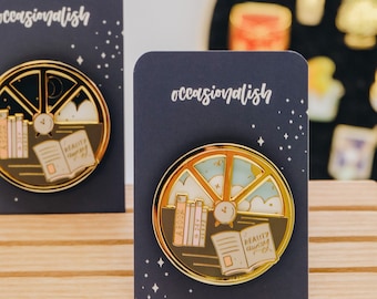 Book Enamel Pin - Etsy