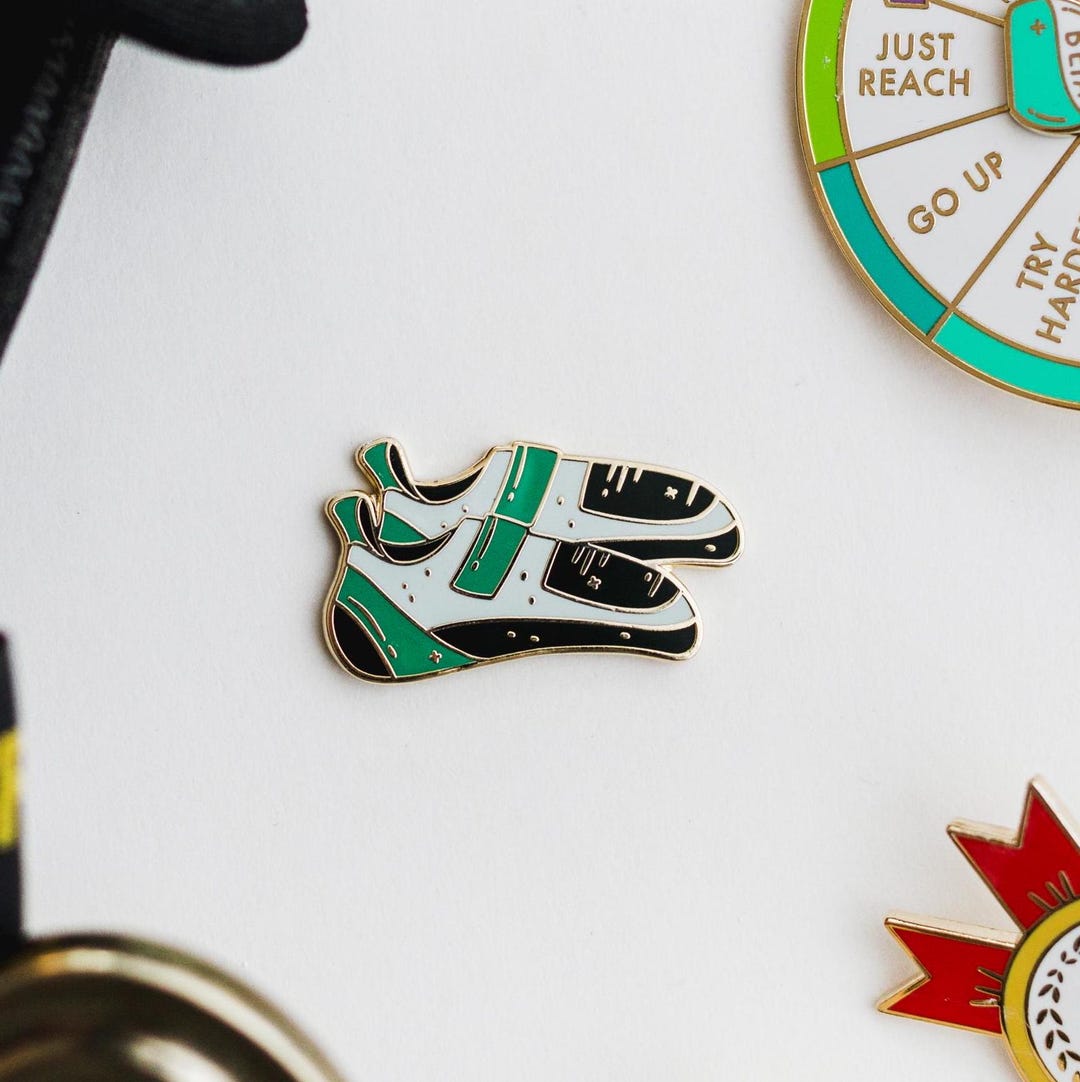 Rock Climbing Shoes Enamel Pin | Climbing Shoes Enamel Pin | Rock ...