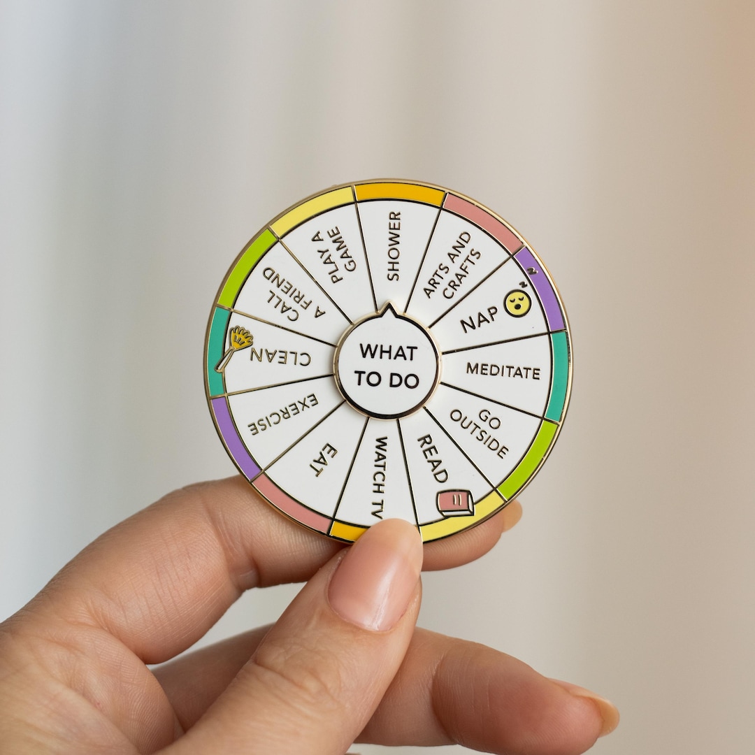 What to Do Spinning Enamel Pin: Interactive Decision Maker - Etsy