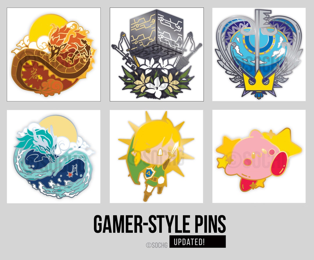 Gamer-style Pins! - Etsy