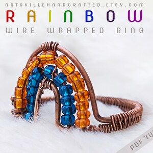 Rainbow Ring Tutorial, Wire Ring Tutorial, Easy Fast Wire Wrap Ring Tutorial, DIY Ring Tutorial ...