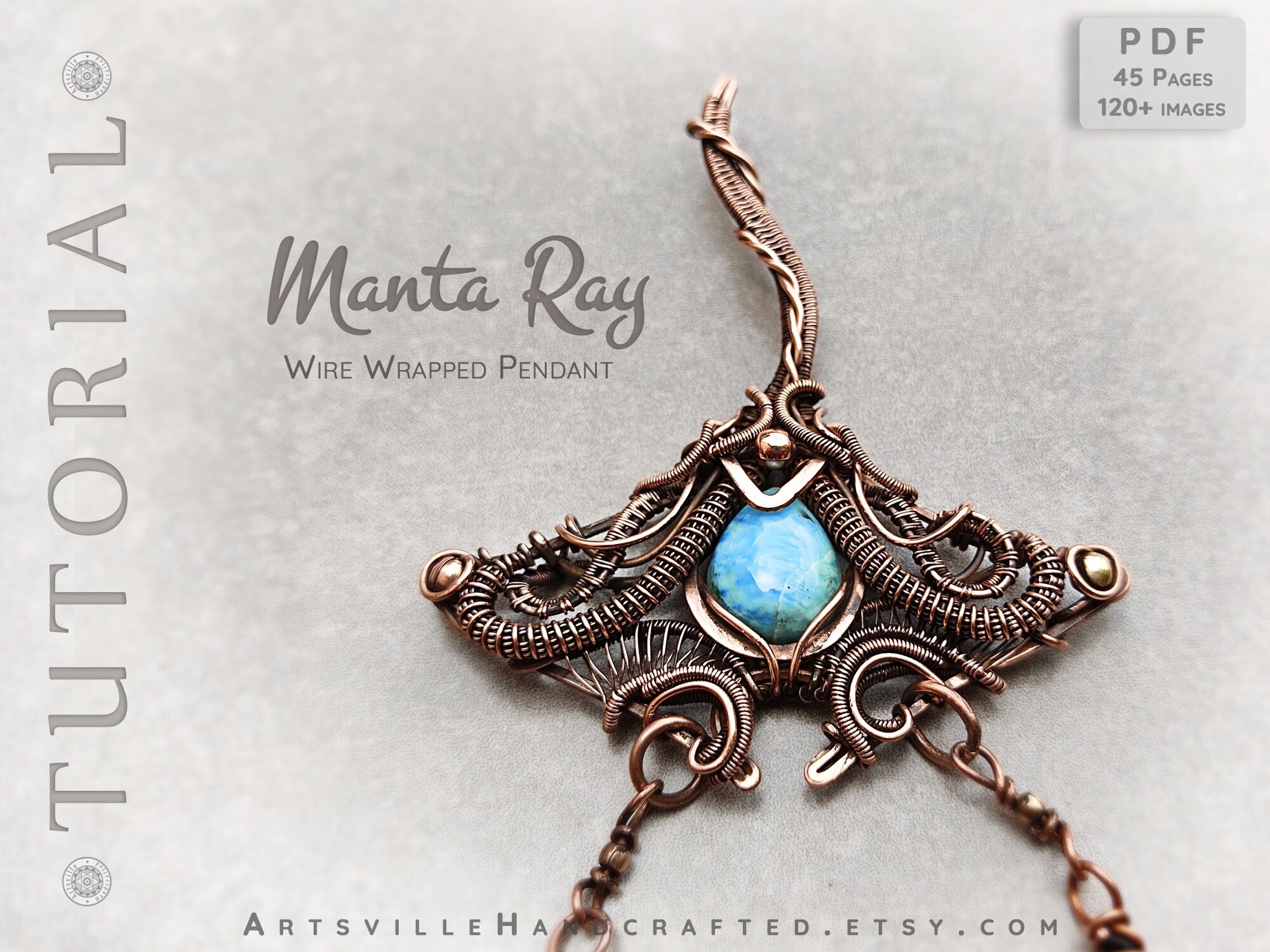Wire Wrap Manta Ray Tutorial, Wire Wrapped Sting Ray Pendant Tutorial ...