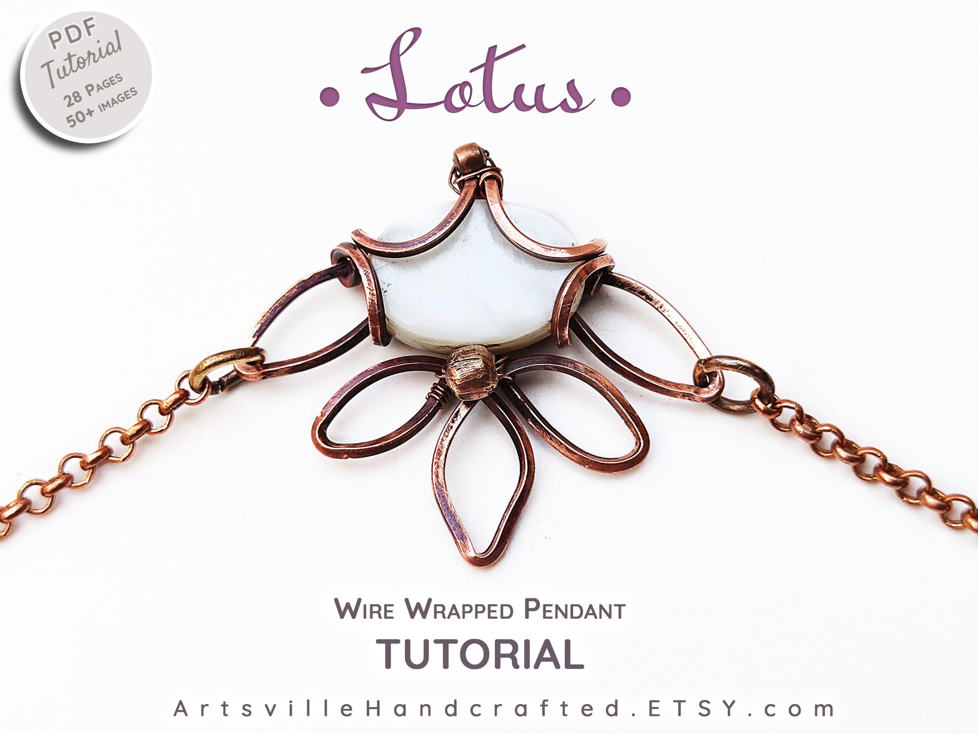 Lotus Pendant Tutorial, Wire Wrapping Crystal, Crystals Jewelry Making ...