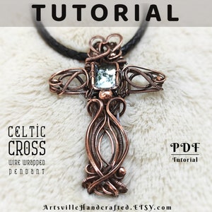 Celtic Cross Wire Wrap Pendant Tutorial, Wire Wrapping Techniques, DIY ...