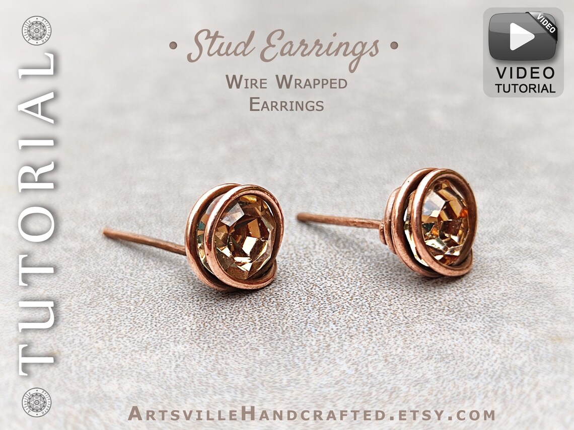 Wire Wrap Earring Tutorial Wire Wrapping Video Tutorial 5 | Etsy