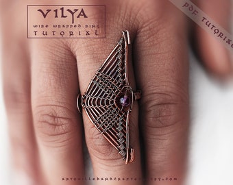 Easy Wire Wrap Ring Tutorial, DIY Jewelry Pattern, Simple Wire Wrapping ...