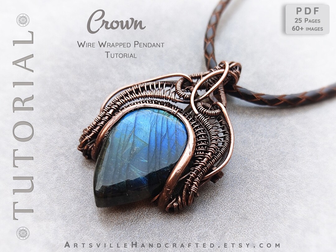 Wire Wrapped Pendant Tutorial Wire Weaving Tutorials Wire - Etsy