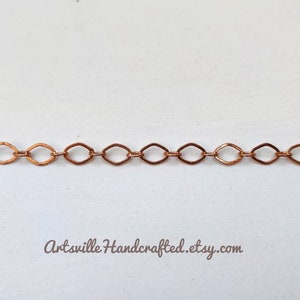 Flat Oval Link Chain Copper Cable Chain Copper Necklace - Etsy