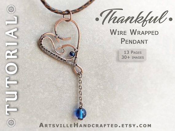 Wire Wrap Heart Pendant Tutorial Wire Tutorial Wire Wave - Etsy