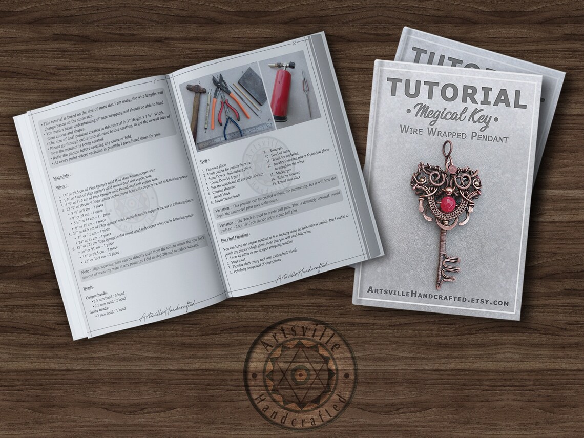 Wire Key Pendant Tutorial Wire Weave Tutorial Wire Wrap - Etsy