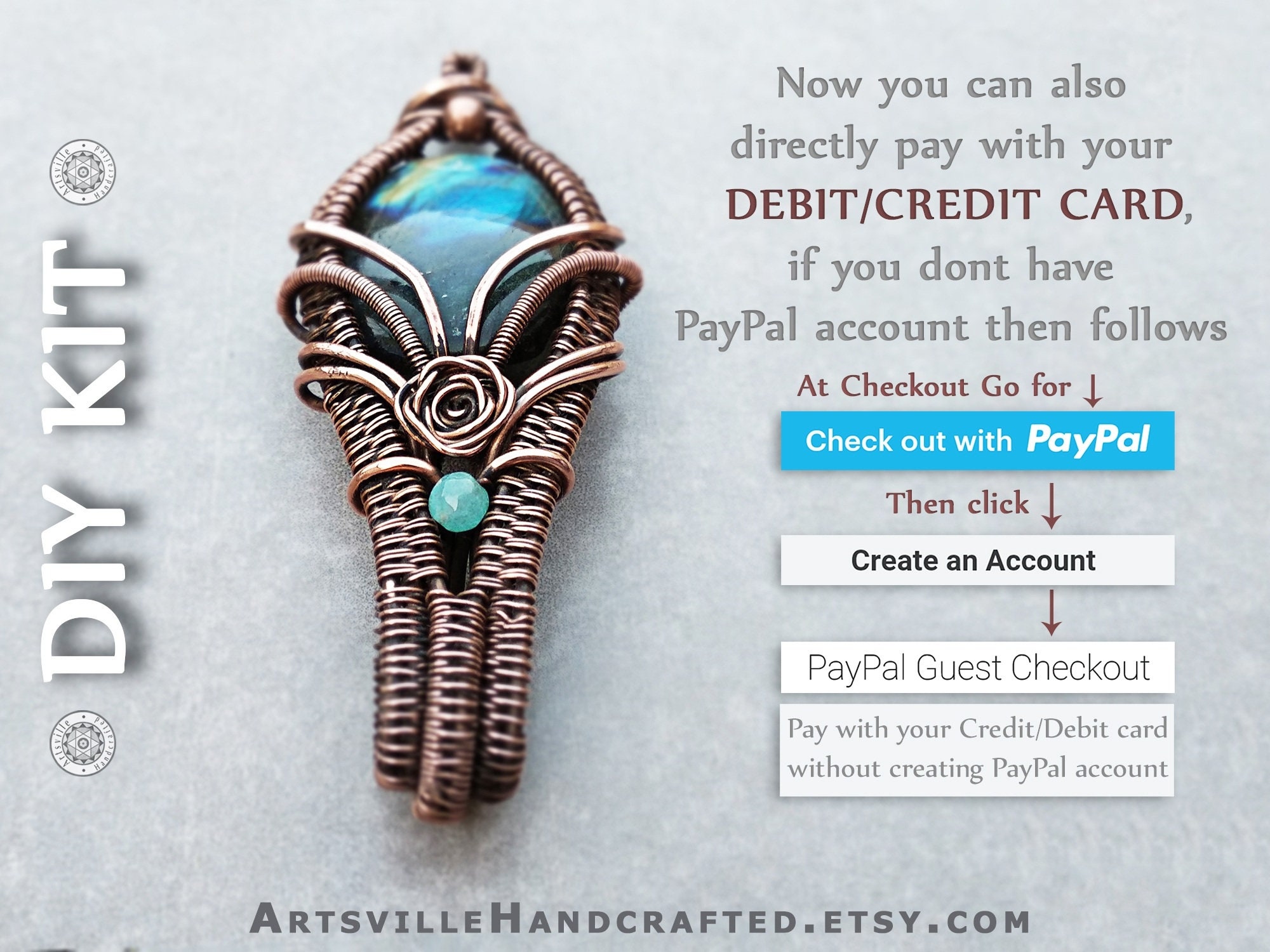 Full Wire Wrapping DIY Kit Jewelry Making Kit DIY Kits for - Etsy