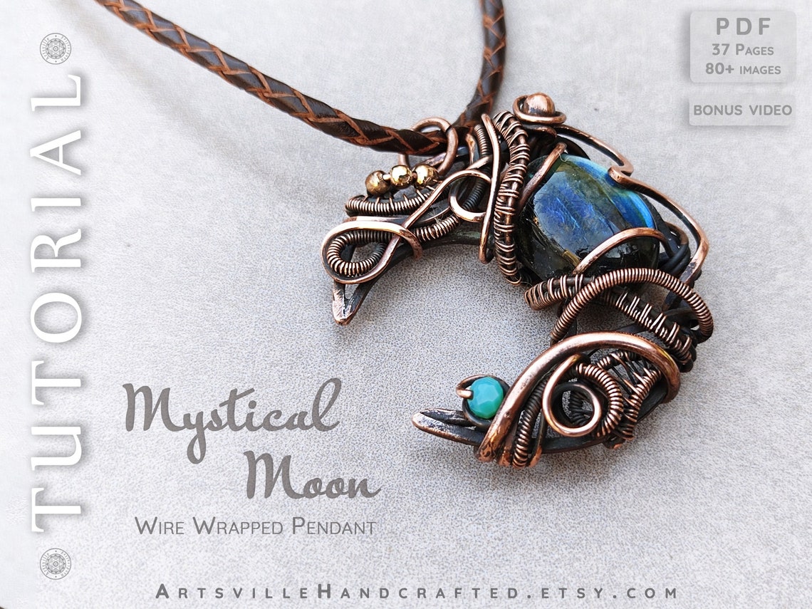 Crescent Moon Wire Wrap Tutorial Wire Wrapping Tutorial Wire - Etsy UK