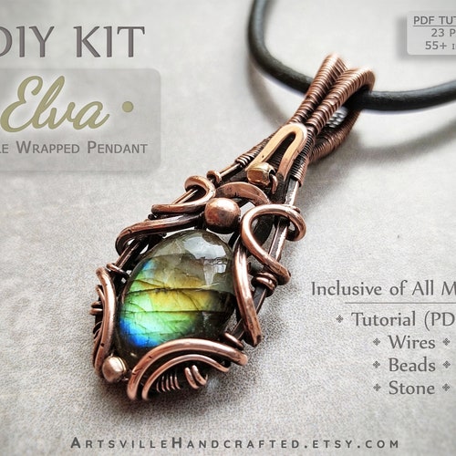 Full DIY Kit Wire Wrapping Kit Jewelry Making Kit Craft - Etsy