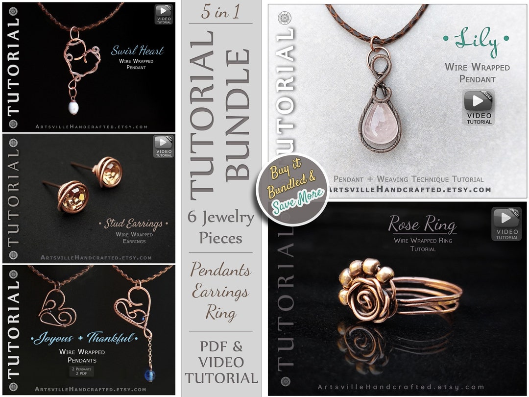 Tutorial Bundle : Wire Wrapping for Beginners Tutorials, Video Tutorial ...