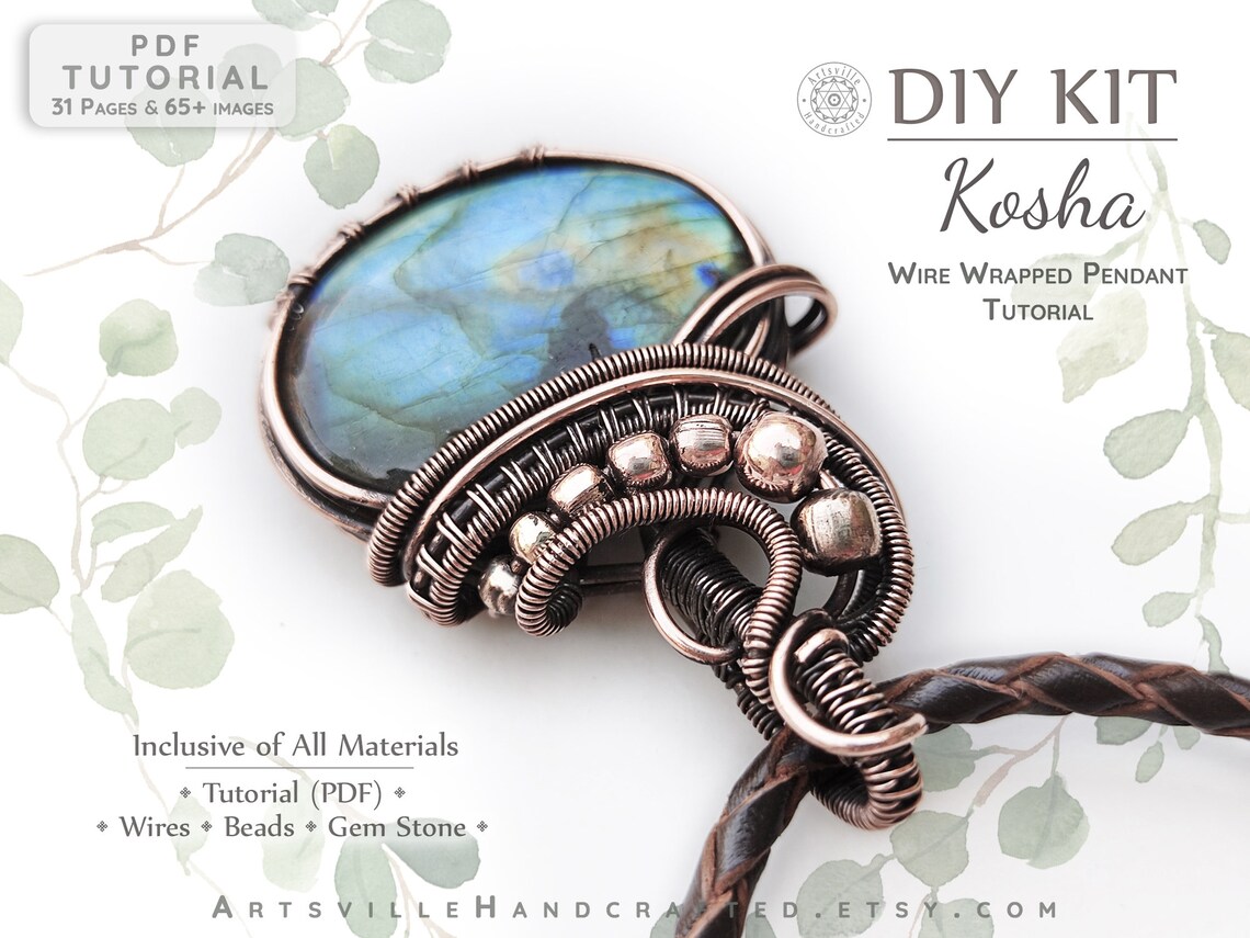 Full DIY Kit, Wire Wrapping Kit, Jewelry Making Kit, Craft Kits for ...