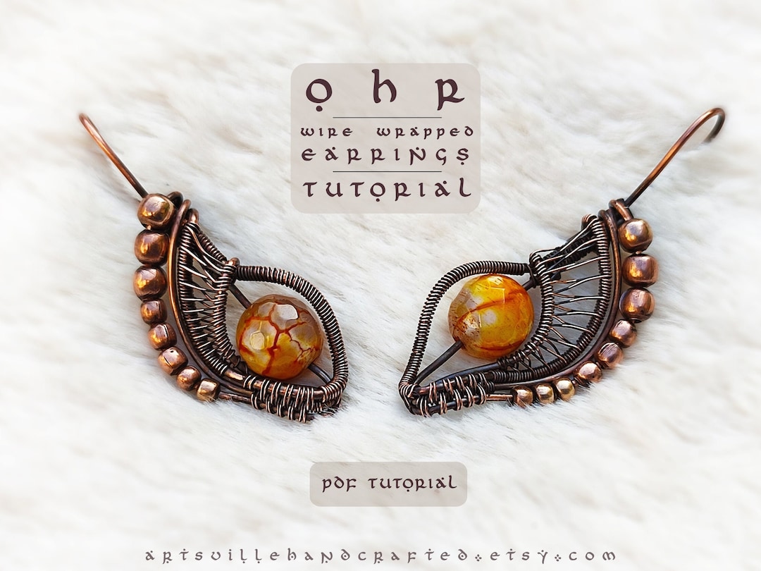 Wire Wrap Earrings Tutorial, Crystal Earring Tutorial, Tutorial Beaded ...