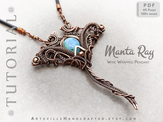 Wire Wrap Manta Ray Tutorial Wire Wrapped Sting Ray Pendant - Etsy