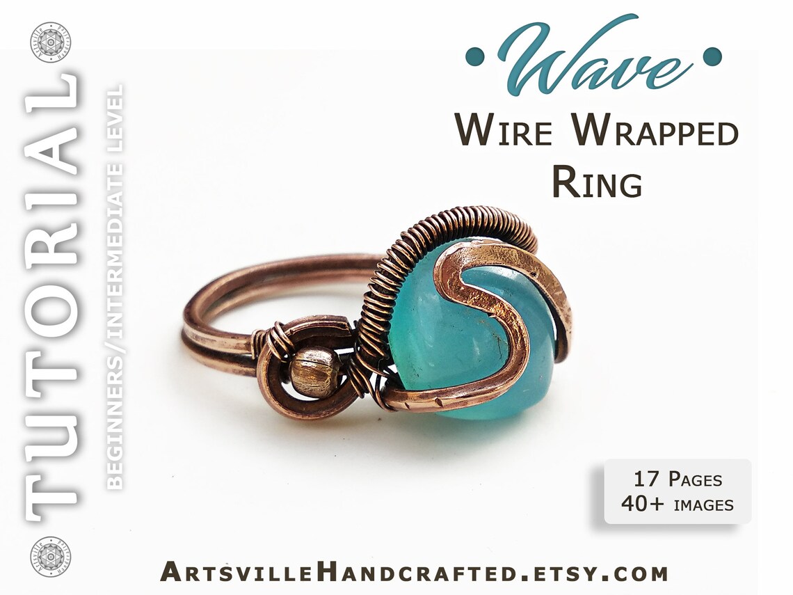 Wire Ring Tutorial, Wave Ring Tutorial, Summer Jewelry DIY, Wire ...