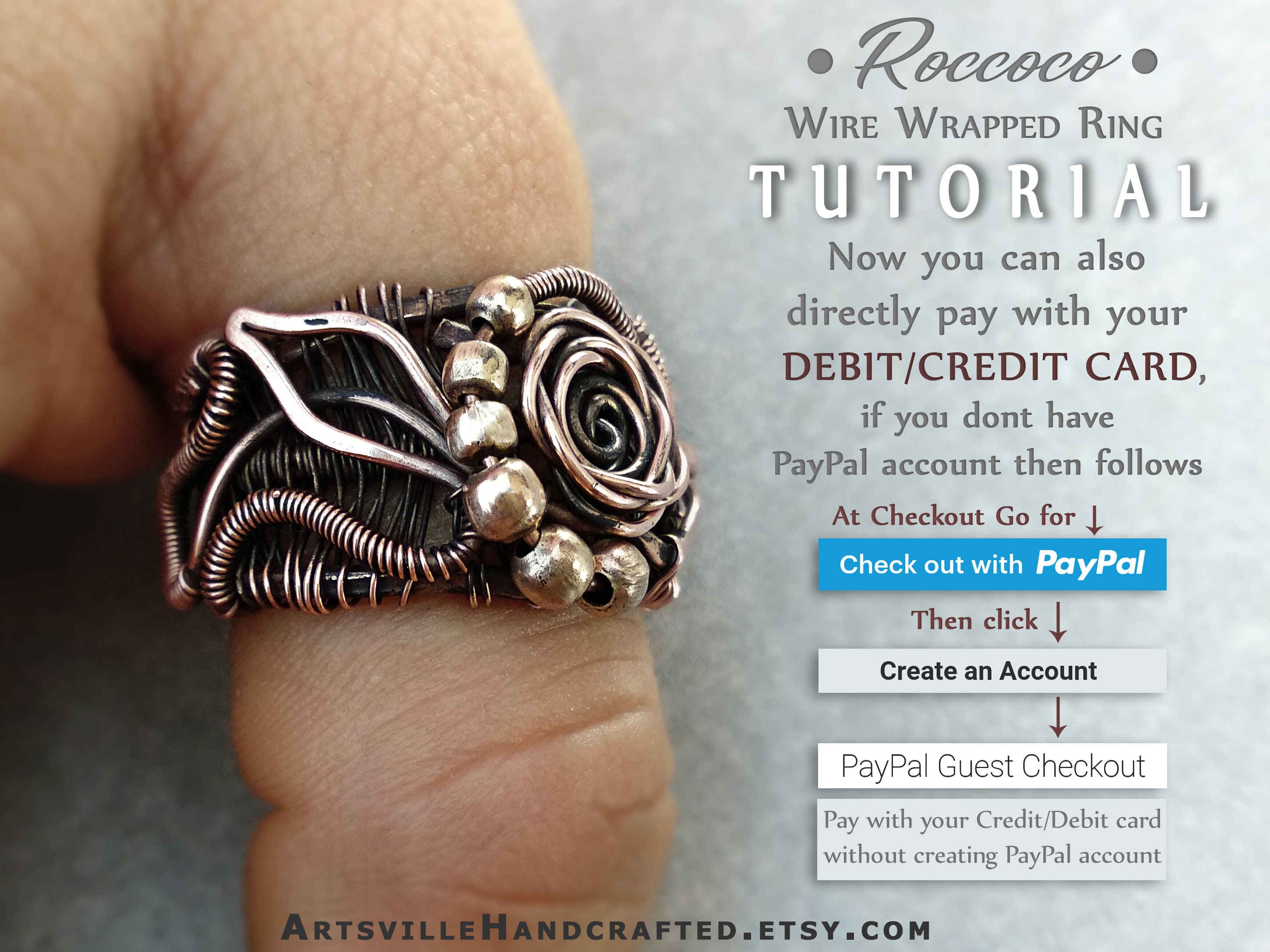 Wire Ring Tutorial Rose Ring Wire Weave Tutorial Wire | Etsy