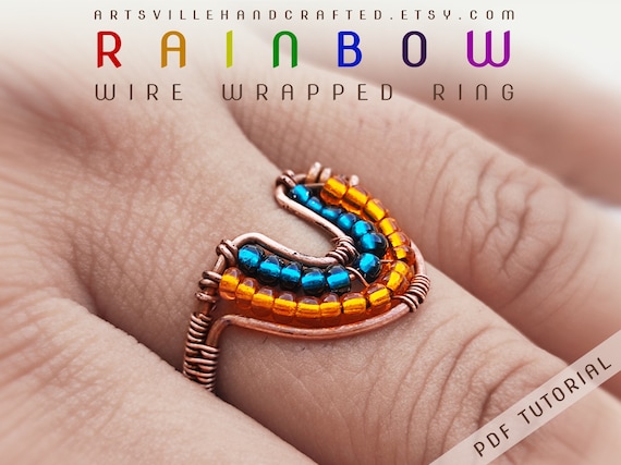 Rainbow Ring Tutorial Wire Ring Tutorial Easy Fast Wire Wrap - Etsy