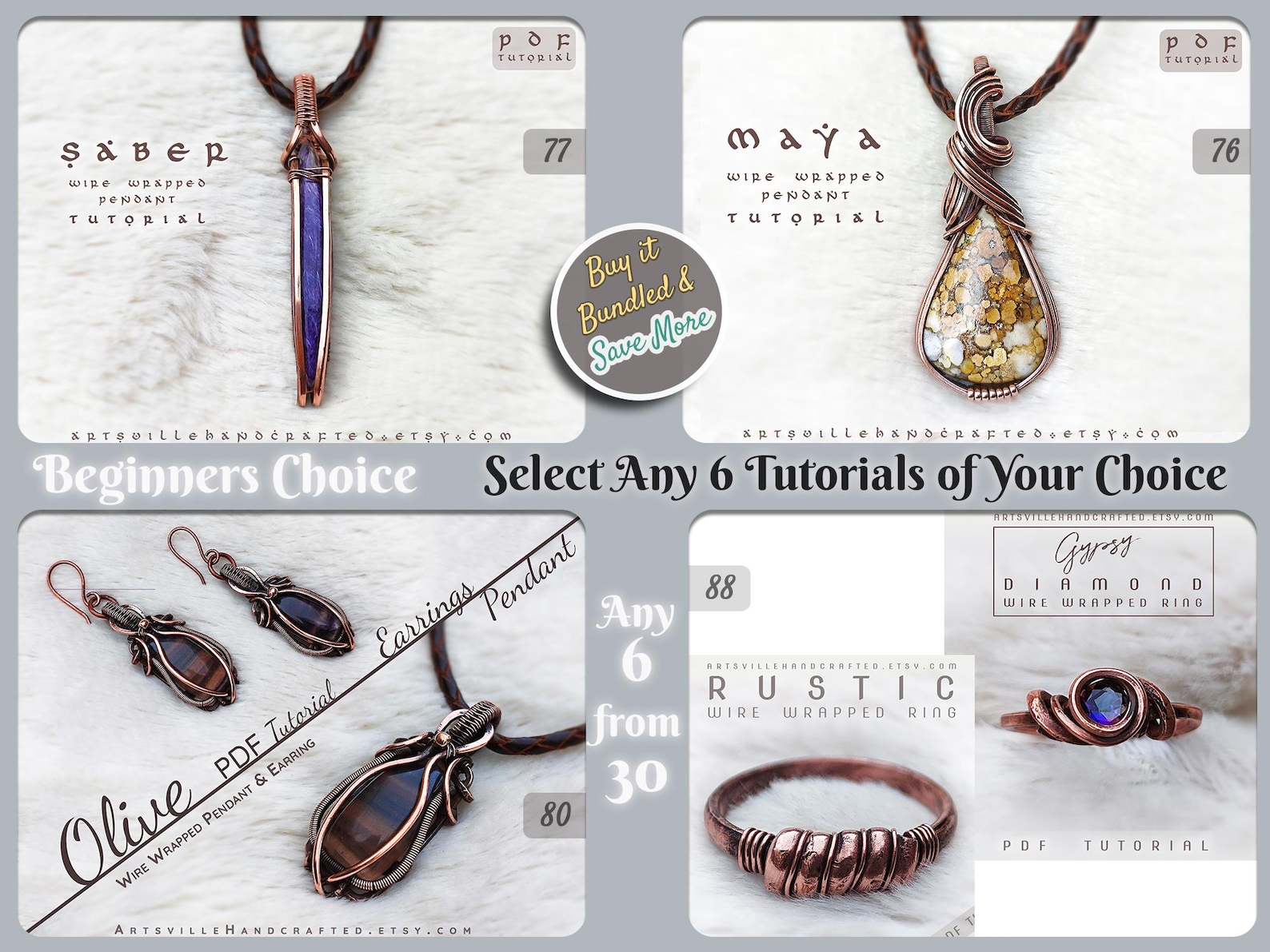 Choose 6 Wire Wrap Jewelry Tutorials From 30 Designs | DIY Wire ...