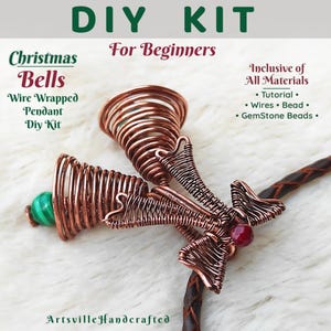 Christmas Bell Full DIY Kit, Wire Wrapping Kit, Jewelry Making Kit ...