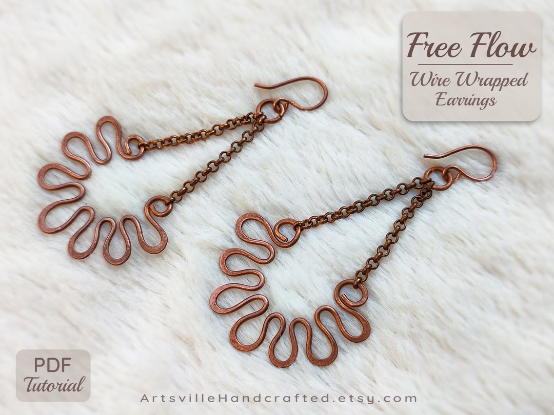 Free Flow: Wire Wrap Earrings Tutorial, Wire Wrap Beginner Tutorial ...