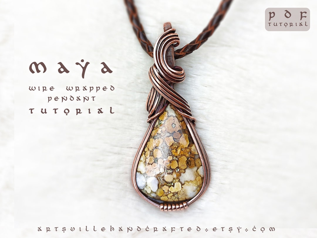 Maya : Wire Wrap Tutorial, Wire Wrap Pendant Tutorial, Jewelry Tutorial, Wire Jewelry Pattern ...