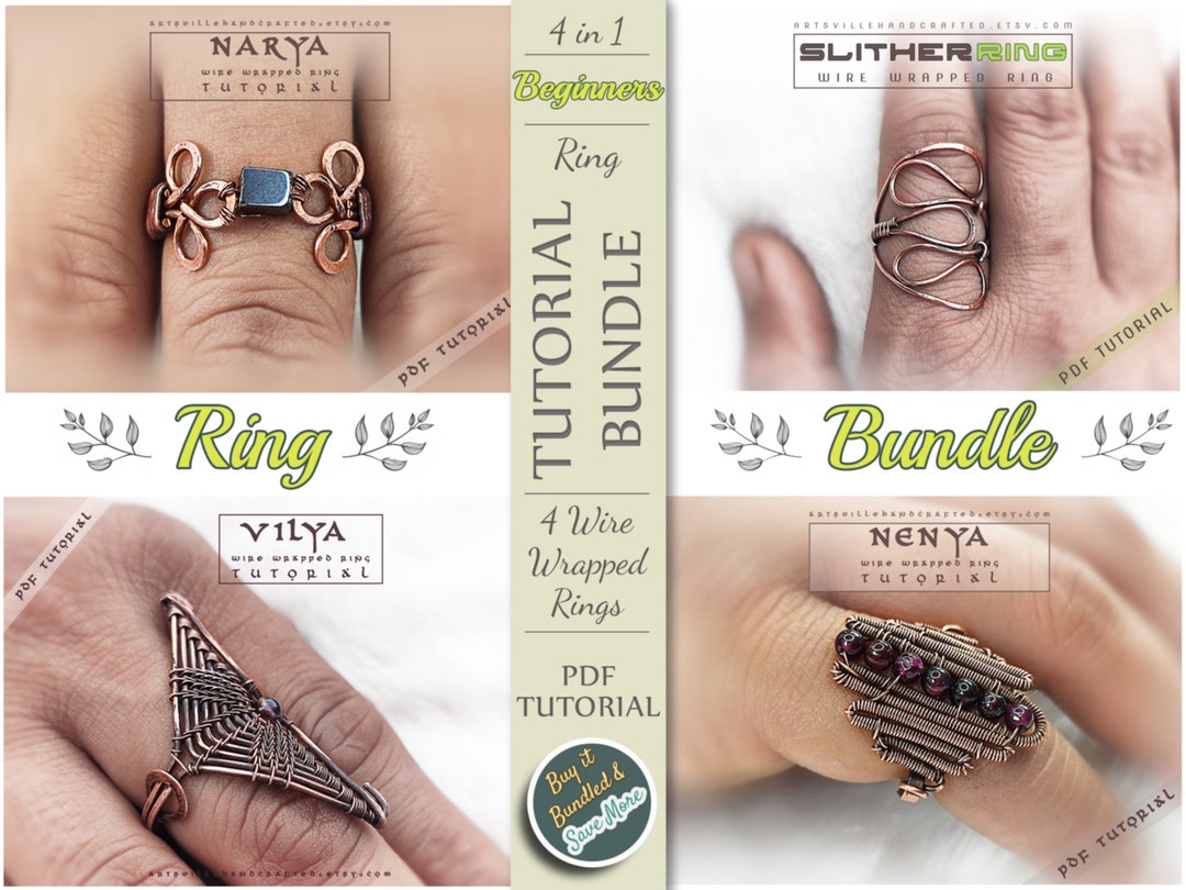 Beginners Wire Ring Tutorial Bundle : Wire Wrap Ring Tutorial, Wire ...