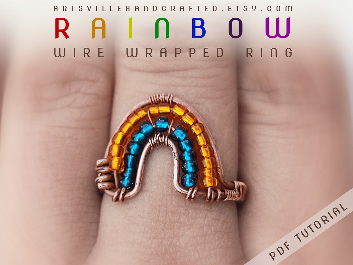Rainbow Ring Tutorial Wire Ring Tutorial Easy Fast Wire Wrap - Etsy