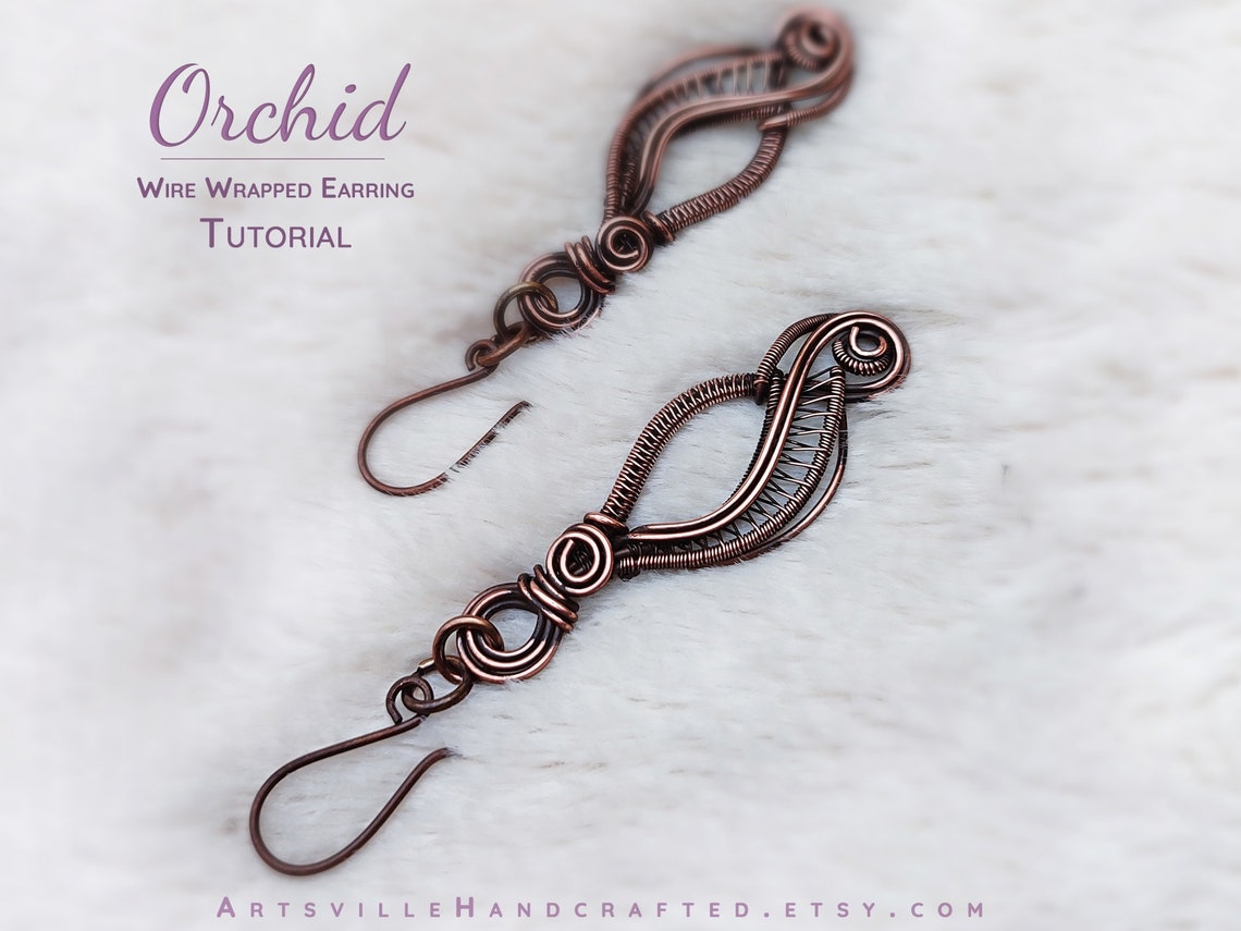Wire Wrap Earring Tutorial, Wire Wrapping Pattern, Wire Art Tutorial ...