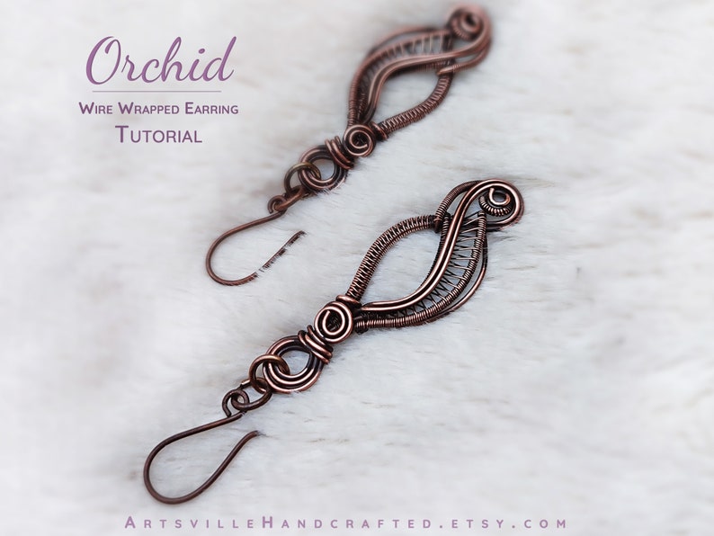 Wire Wrap Earring Tutorial, Wire Wrapping Pattern, Wire Art Tutorial ...